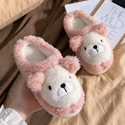 hot sales female Slippers Adult Winter Indoor Soft Bottom Household Antiskid Cartoon Lovely Couple Warm soft Plush Slippers