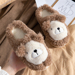 hot sales female Slippers Adult Winter Indoor Soft Bottom Household Antiskid Cartoon Lovely Couple Warm soft Plush Slippers