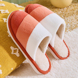 Women new high quality comfortable soft plush indoor slippers light weight flexible sole couple shoes winter