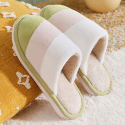 Women new high quality comfortable soft plush indoor slippers light weight flexible sole couple shoes winter