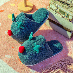 High quality women PVC material non-slip slippers soft sole delicate plush shoes autumn and winter