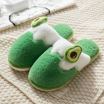 Female new 2021 winter custom indoor and outdoor  cute slippers breathable soft plush thermal shoes for women and male