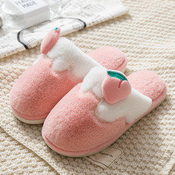 Female new 2021 winter custom indoor and outdoor  cute slippers breathable soft plush thermal shoes for women and male
