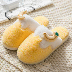 Female new 2021 winter custom indoor and outdoor  cute slippers breathable soft plush thermal shoes for women and male