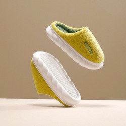 2021 Winter New Design Tweed house Shoes Women Warm Simple Style Thermal Thickened Bottom Couple Home indoor Slippers