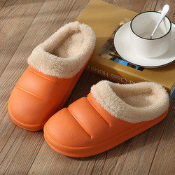 Wholesale Custom 2021 Simply Winter  Women Waterproof indoor outdoor Slippers non-slip Warm Plush solid color EVA house shoes