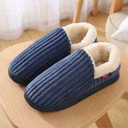 Custom New Design Corduroy Bowknot Slipper Women and Male Home Indoor Wrap Heel house lining shoes female fur slippers