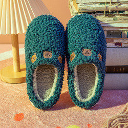 Wholesale new Winter Female PVC Slippers cute apple and bow decoration Anti-slip Warm Home Indoor slippers