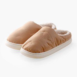 2021 New Design Down Comfortable Home Indoor Waterproof Shoes Print Letter Pattern Thermal Outdoor Snow Winter Slippers