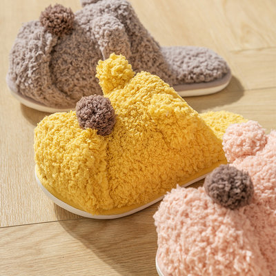 Wholesale Autumn Winter New Design Cartoon Slippers Plush Warm Soft Sole Non-Slip Home Indoor Shoes fashion dogs shoes
