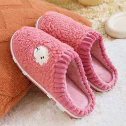 2021 New Design Cartoon Sheep slippers Couple Autumn Winter Warm Hard-Wearing Non-Slip Home Indoor Shoes