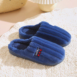 2021 Winter New Design Imitation Rabbit Fur Warm Hard-Wearing Women House Indoor Shoes female fur slippers
