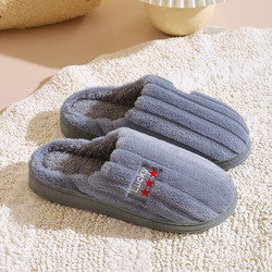2021 Winter New Design Imitation Rabbit Fur Warm Hard-Wearing Women House Indoor Shoes female fur slippers