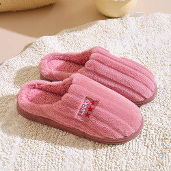 2021 Winter New Design Imitation Rabbit Fur Warm Hard-Wearing Women House Indoor Shoes female fur slippers