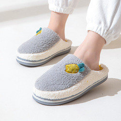 Wholesale Custom Thick Bottom Slippers Female Winter Cute Radish Shape Plush Warm Hight-Increasing Home Indoor Shoes