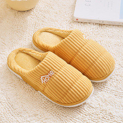Wholesale Custom Autumn Winter Half-Pack Heel Slippers Couple Style Fashion Warm Anti-Slip House Indoor Shoes