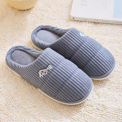Wholesale Custom Autumn Winter Half-Pack Heel Slippers Couple Style Fashion Warm Anti-Slip House Indoor Shoes