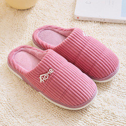 Wholesale Custom Autumn Winter Half-Pack Heel Slippers Couple Style Fashion Warm Anti-Slip House Indoor Shoes