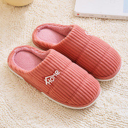 Wholesale Custom Autumn Winter Half-Pack Heel Slippers Couple Style Fashion Warm Anti-Slip House Indoor Shoes