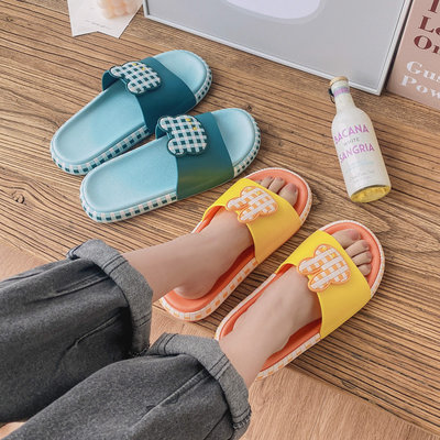 2021 summer couple's lovely rabbit slippers comfortable soft bottom non-slip house shoes lightweight casual shoes