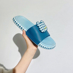 2021 summer couple's lovely rabbit slippers comfortable soft bottom non-slip house shoes lightweight casual shoes