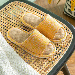 Wholesale Customized Good Quality Breathable Summer house Indoor Women Sandals Linen Open Toe Slippers