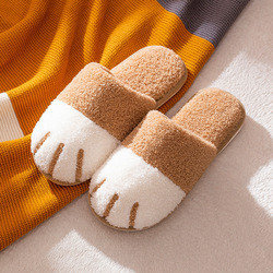 Factory direct sale can be customized OEM winter cute cat claw house shoes men and women house indoor warm slippers