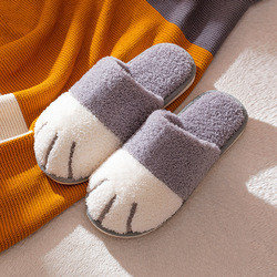 Factory direct sale can be customized OEM winter cute cat claw house shoes men and women house indoor warm slippers