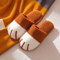 Women Winter Home Slippers Cartoon Cat house Shoes Soft Winter Warm Couple Bedroom House Indoor slippers