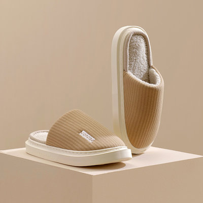 Wholesale 2021 New Spring Autumn And Winter Couple Slipper Simple style Non-slip Wear-resistant EVA Linen Home Indoor Shoes