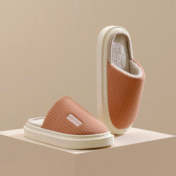 Wholesale 2021 New Spring Autumn And Winter Couple Slipper Simple style Non-slip Wear-resistant EVA Linen Home Indoor Shoes