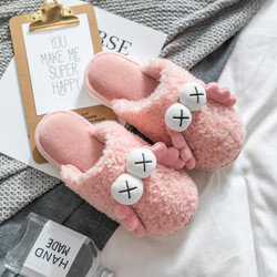 New design winter plush slippers boys girls house indoor slides sandal animal keep warm women and men home slipper