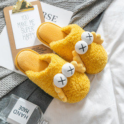 New design winter plush slippers boys girls house indoor slides sandal animal keep warm women and men home slipper
