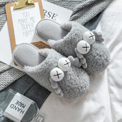 New design winter plush slippers boys girls house indoor slides sandal animal keep warm women and men home slipper