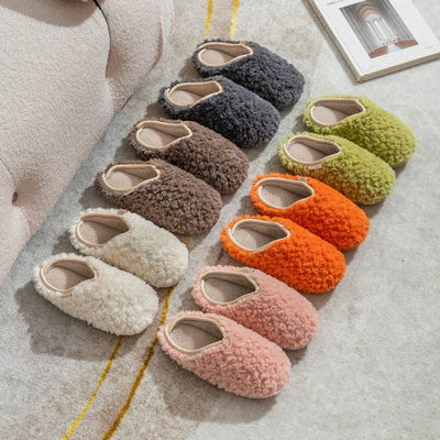 new design Home Slippers Soft Lightweight house Shoes Breathable Fluffy Plush Slippers For couple custom shoes