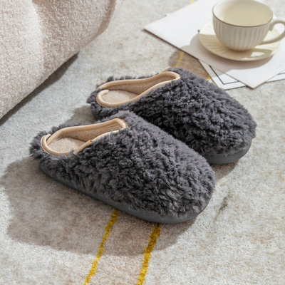 new design Home Slippers Soft Lightweight house Shoes Breathable Fluffy Plush Slippers For couple custom shoes