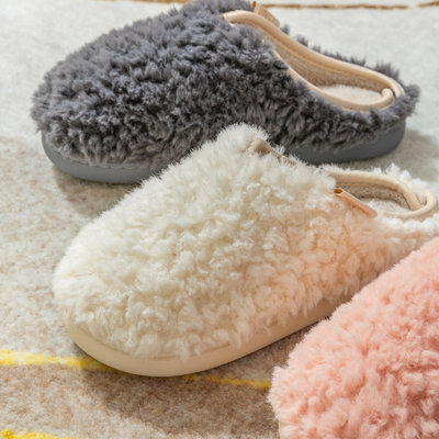 new design Home Slippers Soft Lightweight house Shoes Breathable Fluffy Plush Slippers For couple custom shoes