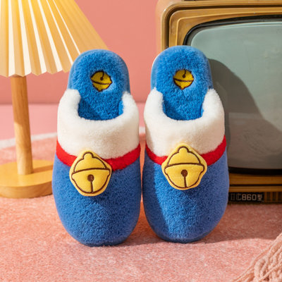 Ladies Cute Cozy Flat Shoes Plush Fur Customized Slip On Memory Foam Flat Shoes