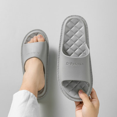 New couple summer home bathroom non-slip slippers deodorant and breathable solid color soft bottom sandals