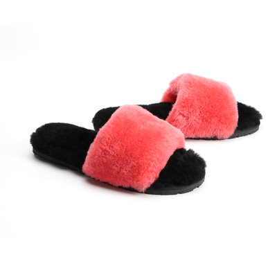 Wool Fur Slippers Warm Slides fluffy Slippers Home Indoor outdoor Winter open toe shoes