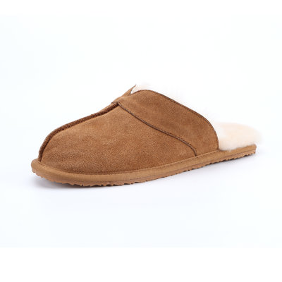 Womens Leather Warm Comfy Winter Slippers Fluffy Breathable house Indoor wool Slippers