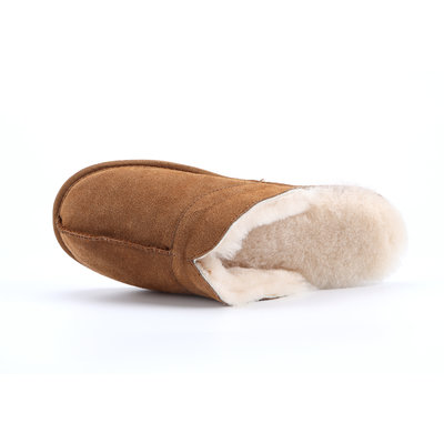 Womens Leather Warm Comfy Winter Slippers Fluffy Breathable house Indoor wool Slippers