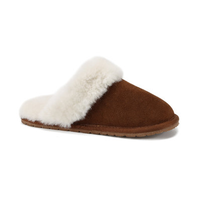 High quality real wool slippers fluffy fur house indoor winter slippers