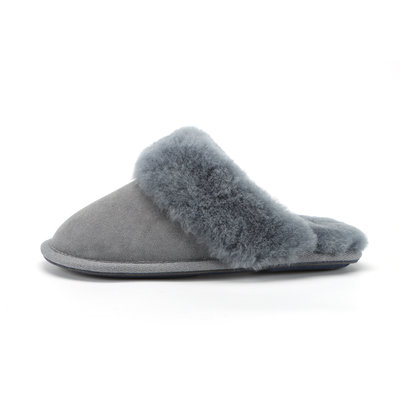 women solid color real wool slippers fluffy fur house indoor winter slippers