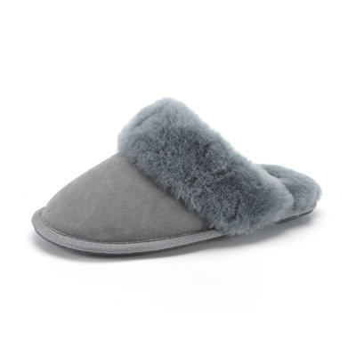 women solid color real wool slippers fluffy fur house indoor winter slippers