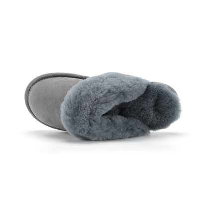 women solid color real wool slippers fluffy fur house indoor winter slippers