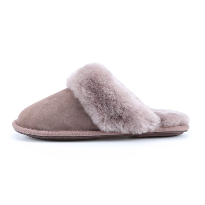 Women Home Flat Warm wool Shoes ladies Soft house Indoor Female Genuine leather Winter Slippers