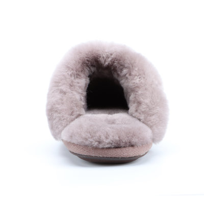 Women Home Flat Warm wool Shoes ladies Soft house Indoor Female Genuine leather Winter Slippers