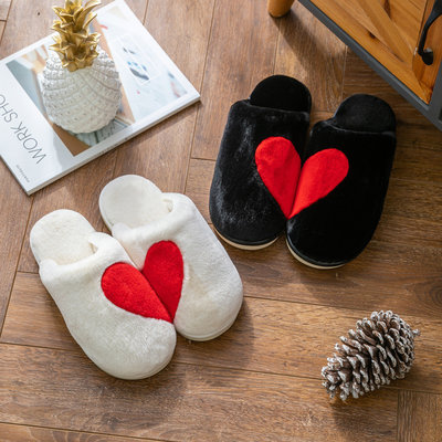 2021 new rabbit plush women slipper winter couple indoor thick-soled household cute pattern warm shoes female fur slippers