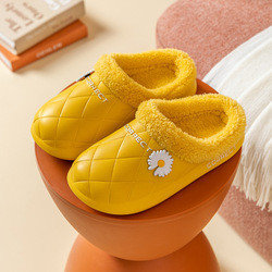 Newly listed net celebrity waterproof plush slippers for couples winter Bag heel warm non-slip slippers